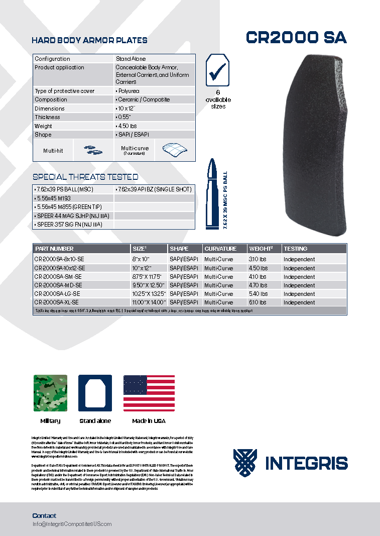 Integris CR2000 - Integris – Killer Defense, Inc