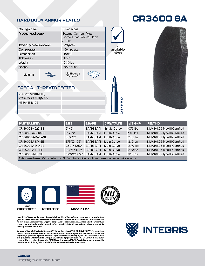 Integris CR3600 – Killer Defense, Inc