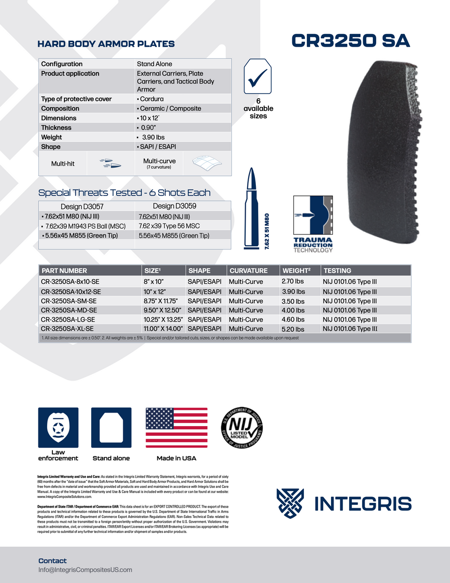 Integris CR3250 – Killer Defense, Inc